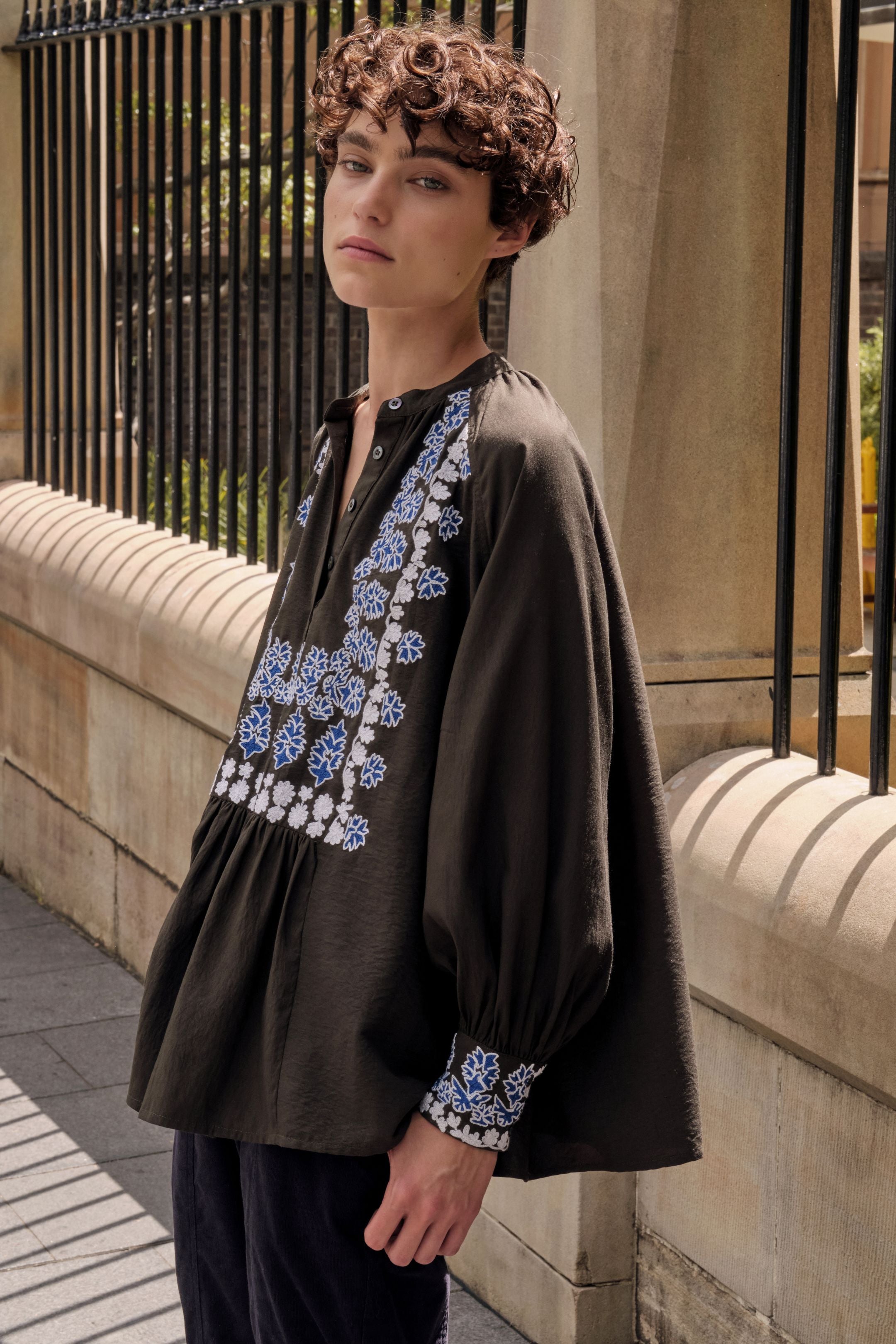 Willow Embroidered Smock Blouse – Megan Park